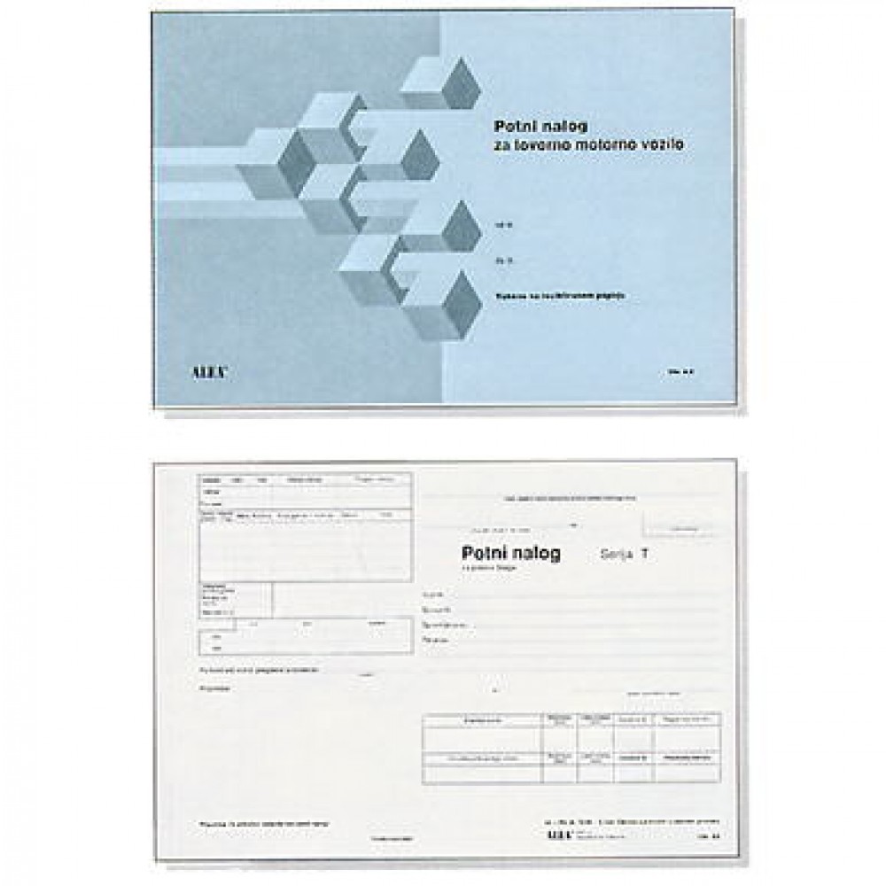 Obrazec ALEA 4,9 - potni nalog za tovorno vozilo A4